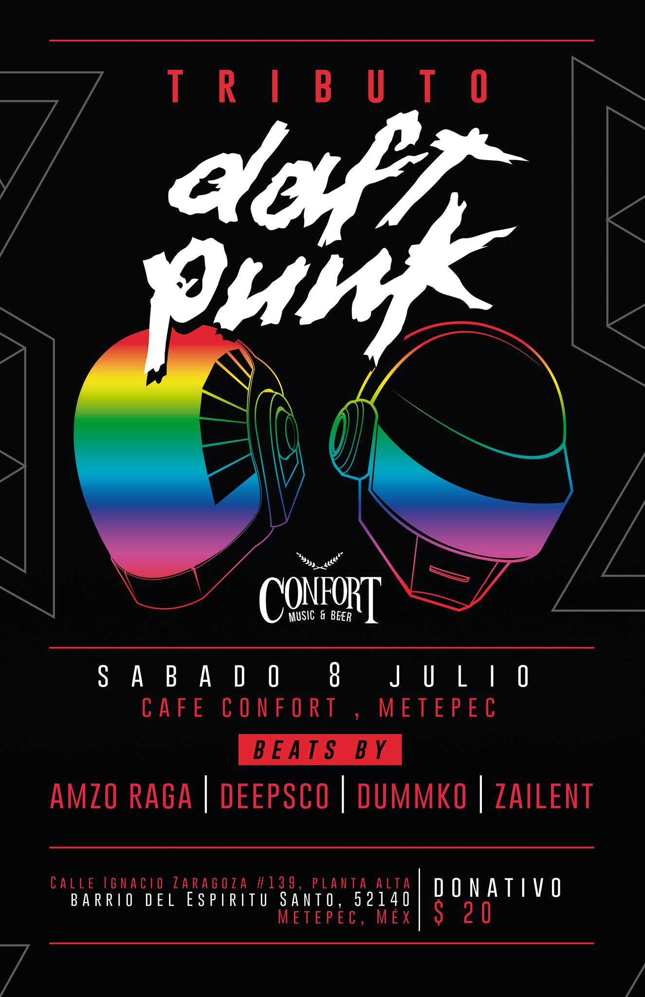 Tributo A DAFT PUNK en confort - Toluca Cultural